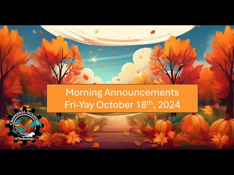 Fri-Yay October 18th, 2024 Morning Announcements - YouTube