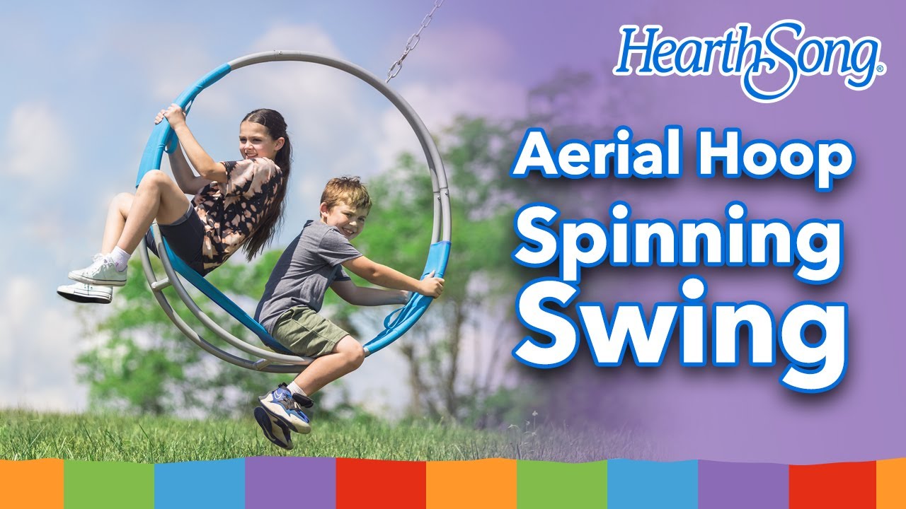 Spin & Swing on HearthSong’s Aerial Hoop Spinning Swing - YouTube