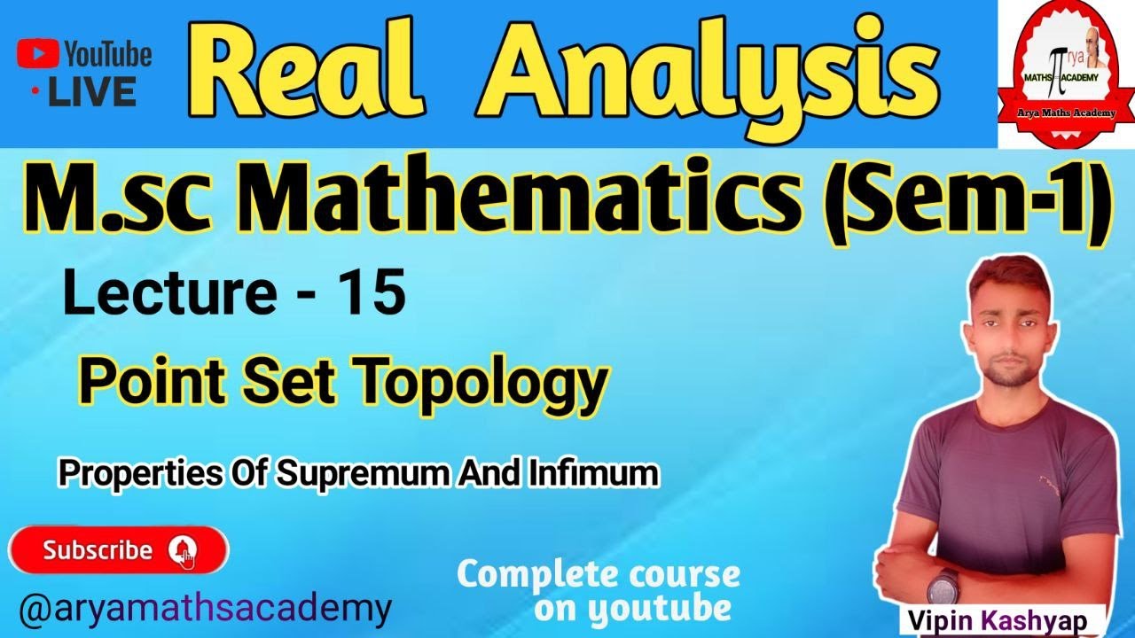 Lecture-15 || M.sc 1st Sem || Real Analysis - YouTube