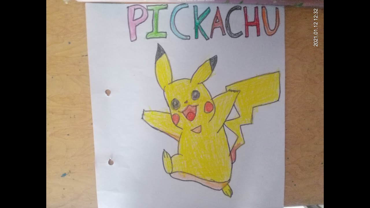 How To Draw Pickachu With Easy Method ll Riddhima Drawings ll - YouTube