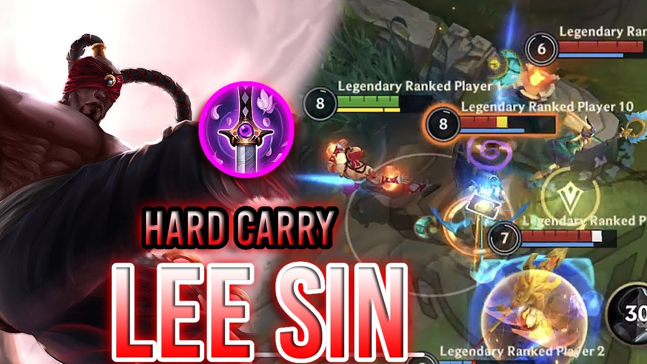 WILD RIFT: LEE SIN HARD CARRY (BUILD AND RUNES) FULL GAMEPLAY - YouTube