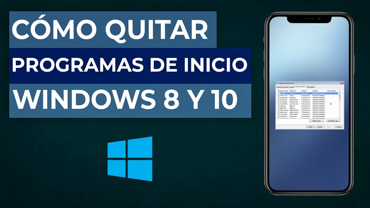 Cómo QUITAR Programas de INICIO de Windows 8 y 10 - Acelerar Arranque ...