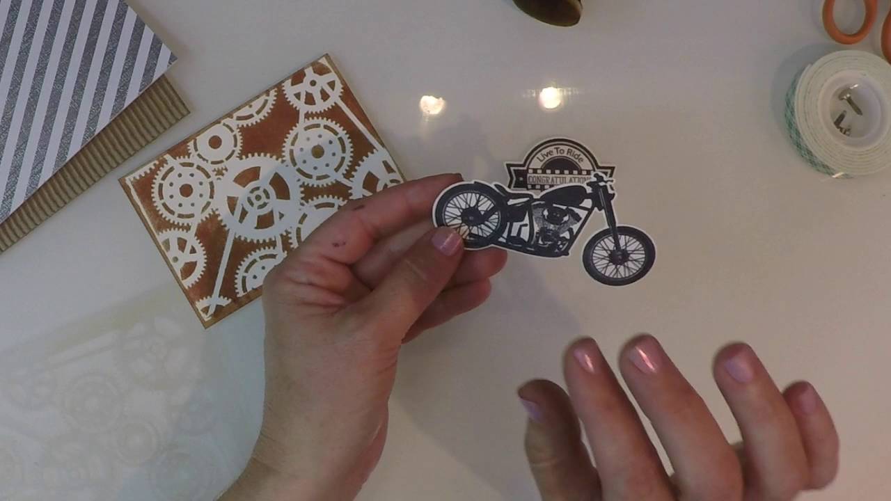 Guy Card Collab Video Hop, Motorcycle Card Tutorial - YouTube