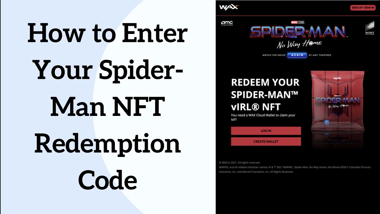 How to Enter Your Spider-Man NFT Redemption Code - YouTube