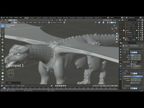 Blender Tutorial | Dragon Retopology Part 2 - YouTube