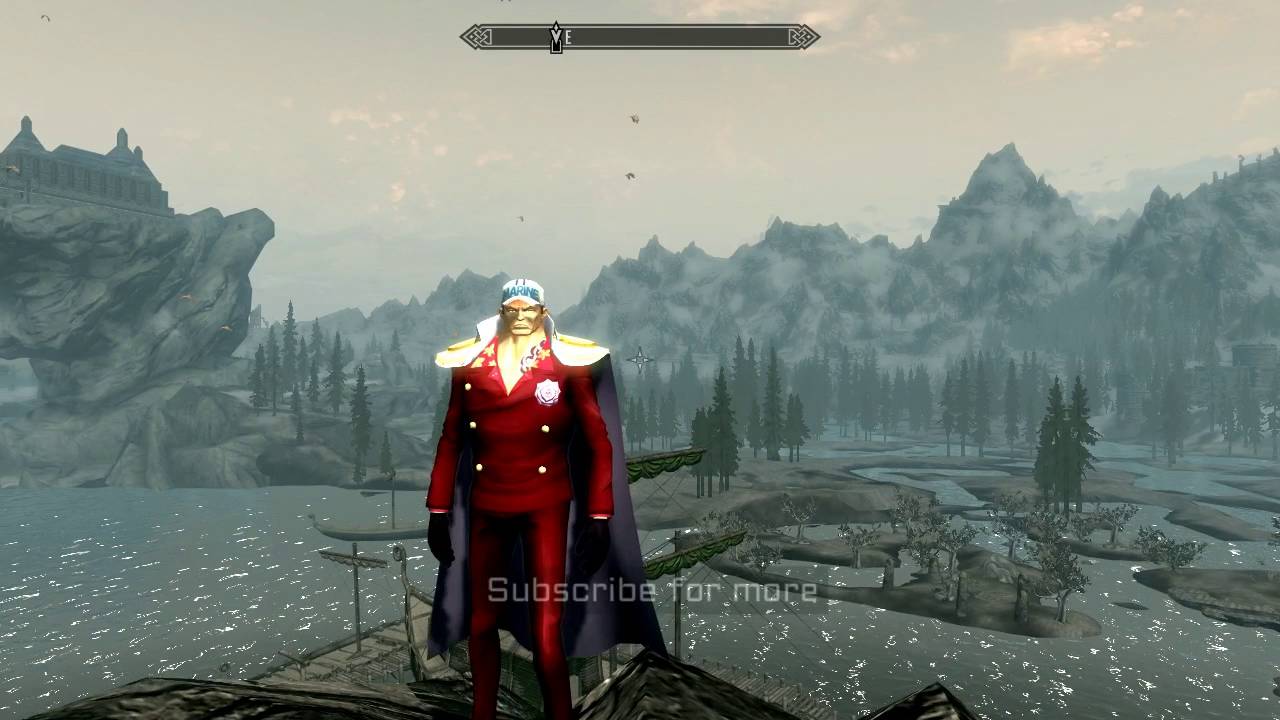 Skyrim One Piece MOD - The 3 Admirals Playermodels + One Bonus - YouTube