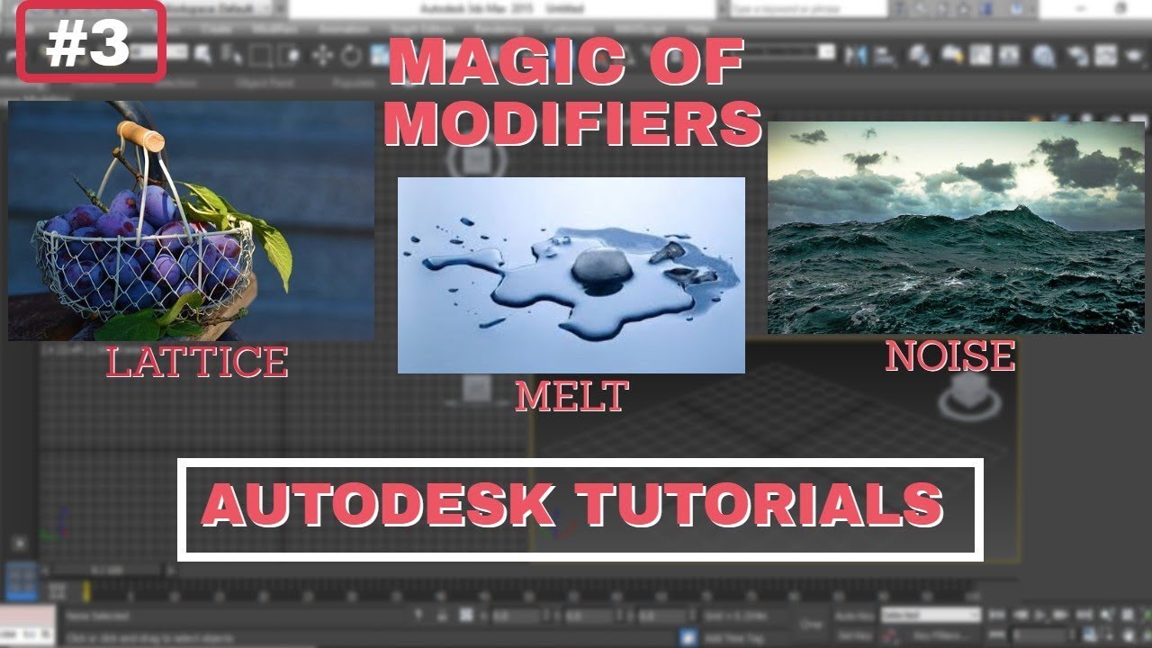 #3 ~ LATTICE | MELT | NOISE MODIFIERS IN 3DS MAX - YouTube