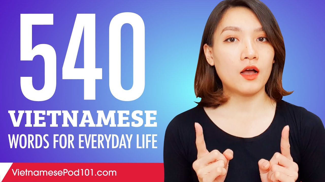 540 Vietnamese Words for Everyday Life - Basic Vocabulary #27 - YouTube