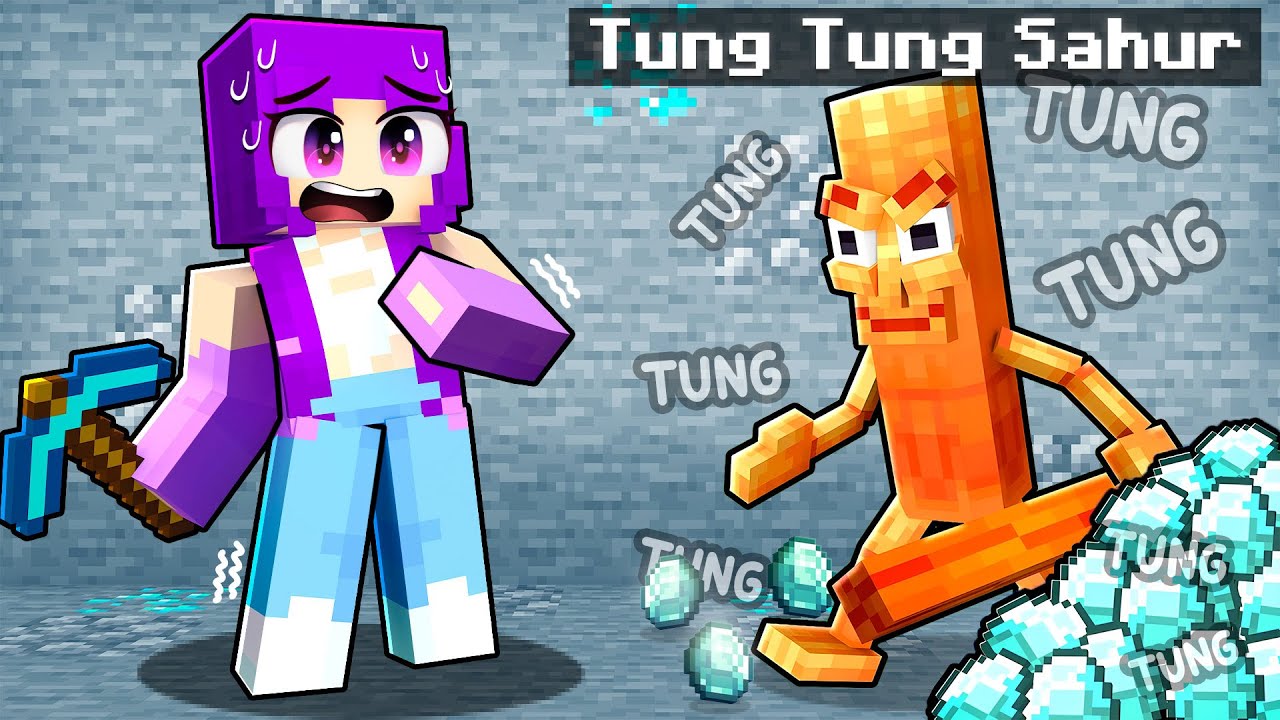 Minecraft'ta TUNG TUNG TUNG SAHUR Olarak Arkadaşlarıma Yardım Ettim ...