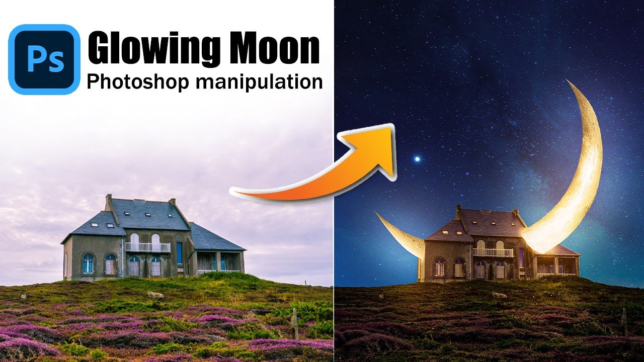 Create Glowing Moon Effect | photoshop Tutorial | Photoshop ...
