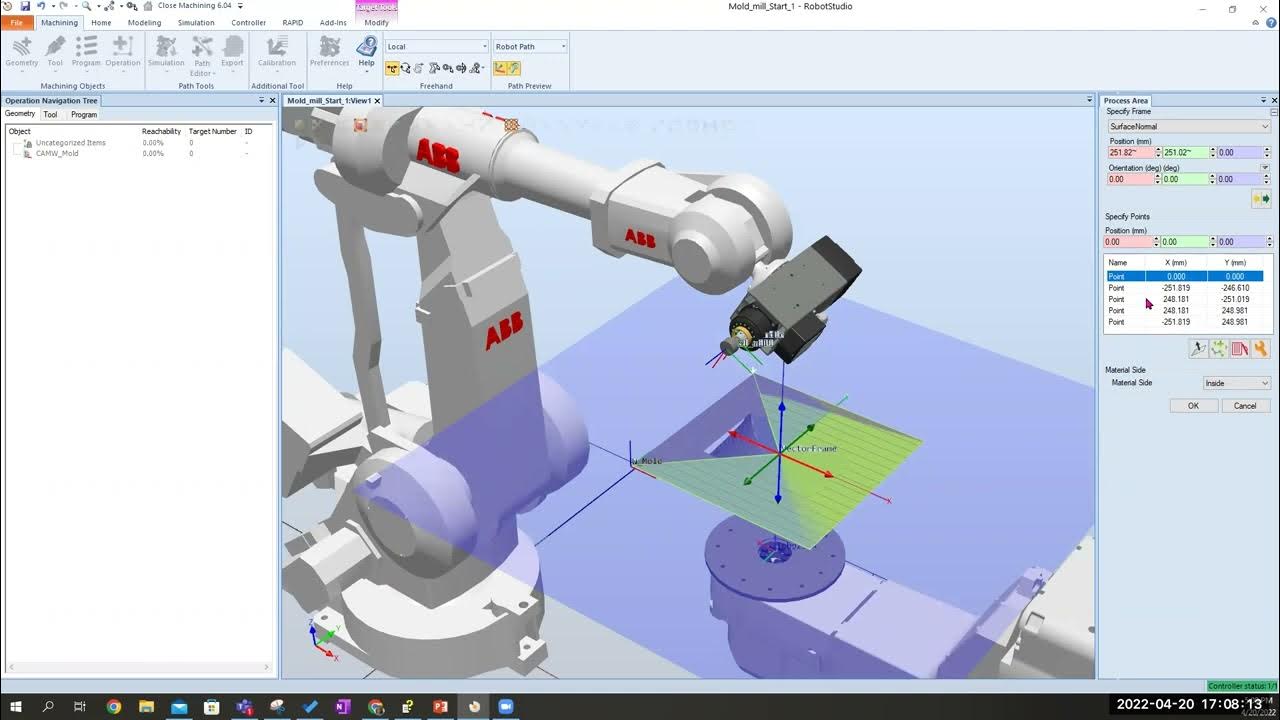 Using the Machining PowerPac ABB Robotstudio - YouTube