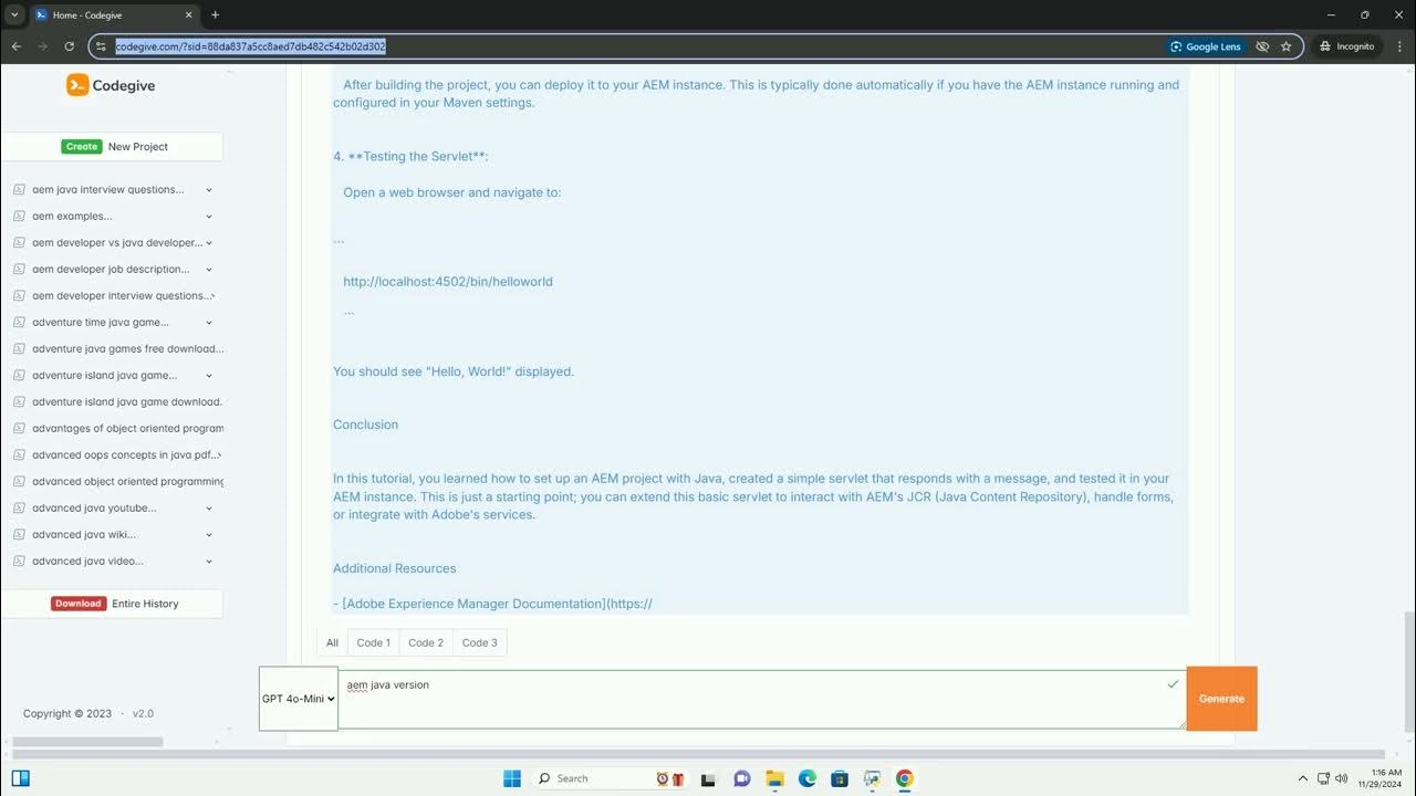 aem java version - YouTube