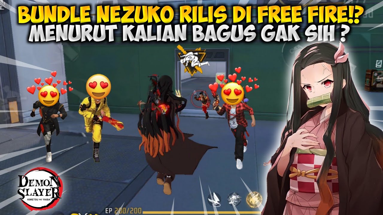 REVIEW BUNDLE NEZUKO LANGSUNG PAKAI SOLO VS SQUAD - FREE FIRE INDONESIA ...