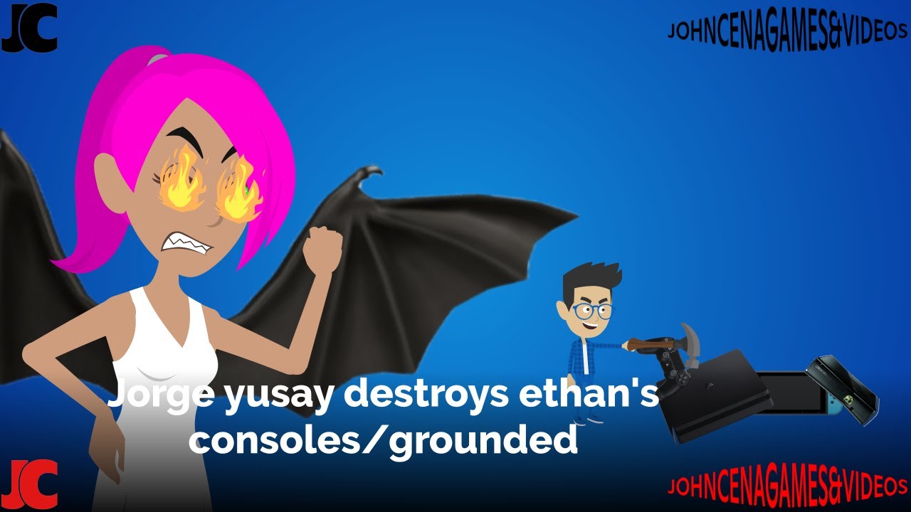 Jorge yusay destroys ethan's consoles/grounded - YouTube