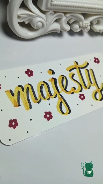 Lettering name my friend : Majesty #shorts #karaartdesign #calligraphy ...