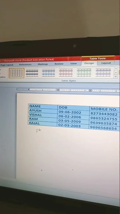 Convert text into table in Ms word document ! Change text into table's #shortsfeed # ...