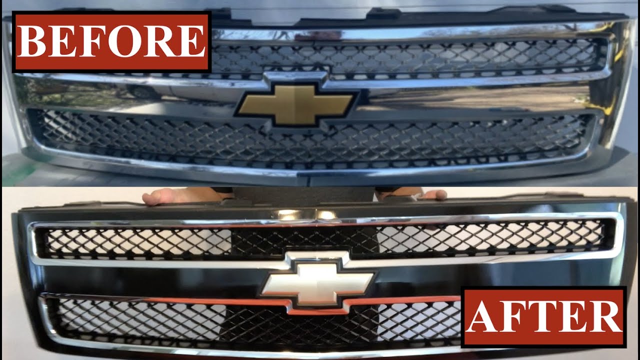 Vinyl Wrapping My Silverado's Front Bumper and Grill - YouTube