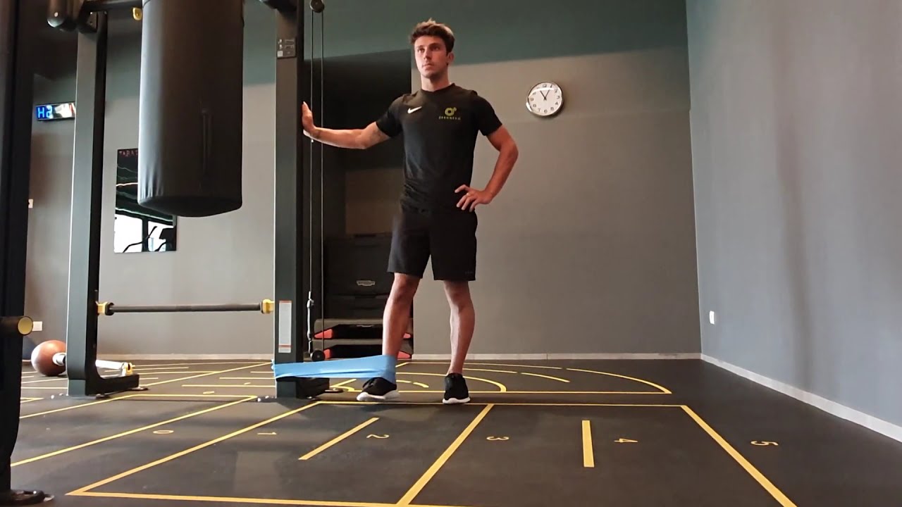 Cable hip adduction - YouTube