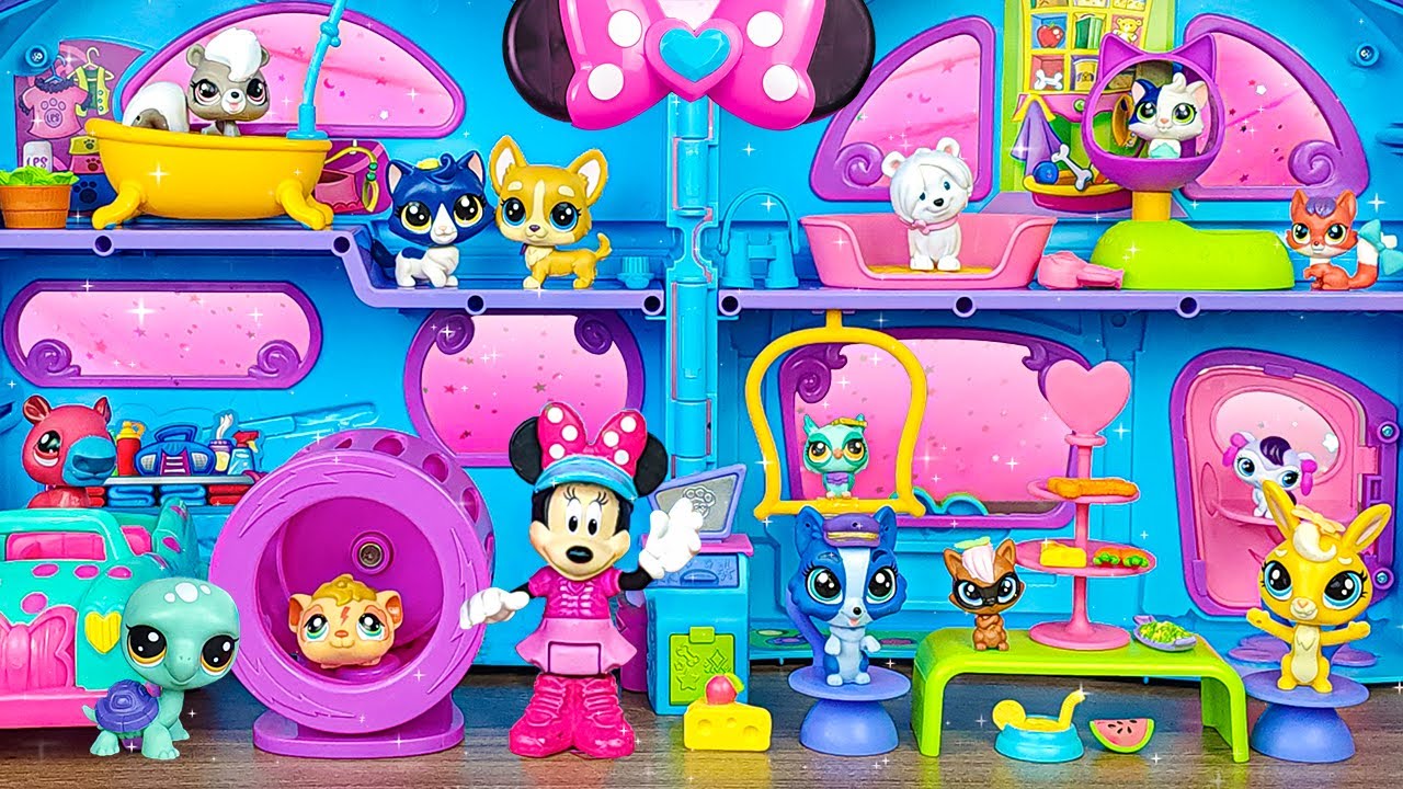 Satisfying with Unboxing Disney Minnie Mouse Pet House Playset, Toys ...