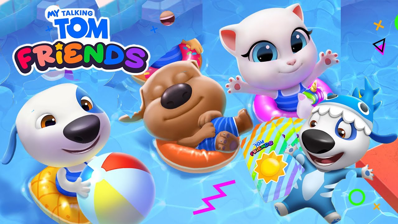 My Talking Tom Friends - Pool Minigame Talking Tom Talking Ginger - YouTube