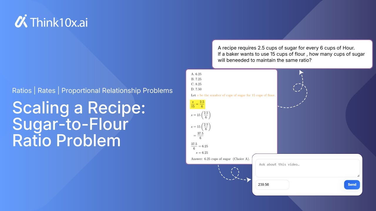 Scaling a Recipe: Sugar-to-Flour Ratio Problem | Ratios | Rates ...