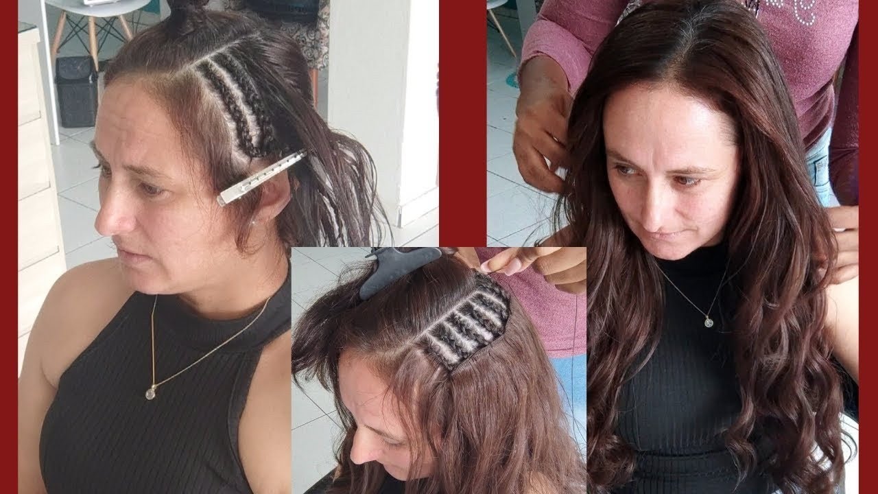 Ela Queria Cabelo Longo Entrelace Com Disfarce Sew-in Middle Part Out ...