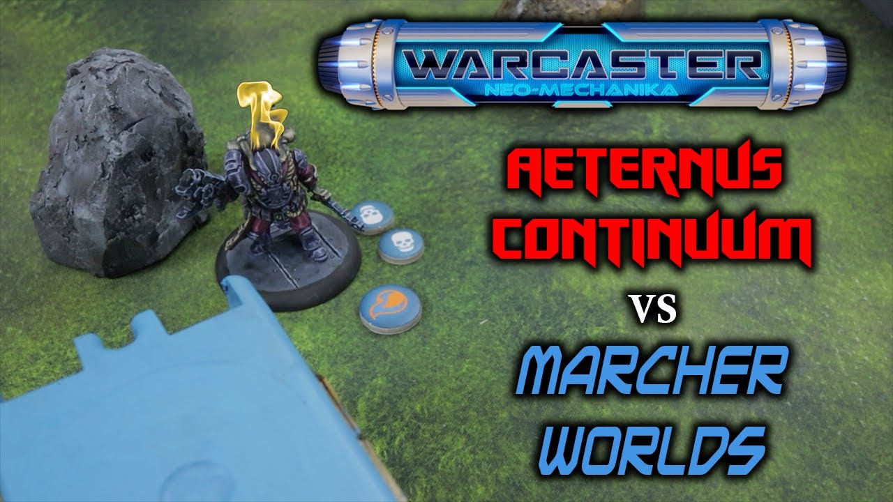 Warcaster Batrep 001 - Aeternus Continuum vs Marcher Worlds - YouTube