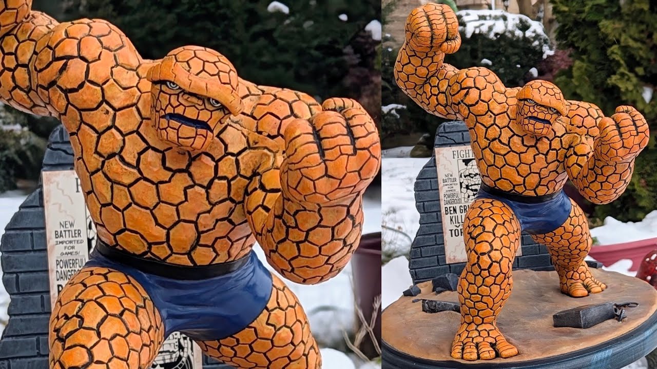 New Fantastic Four The Thing Resin Statue reissue quick look Diamond ...
