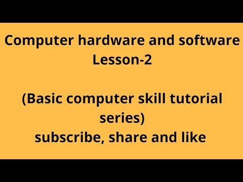 Computer hardware and software || Lesson-2 || Basic computer skill ...
