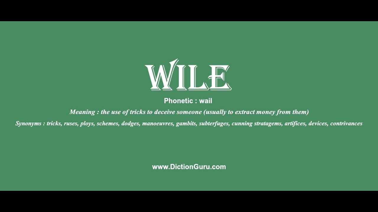wile: How to pronounce wile with Phonetic and Examples - YouTube