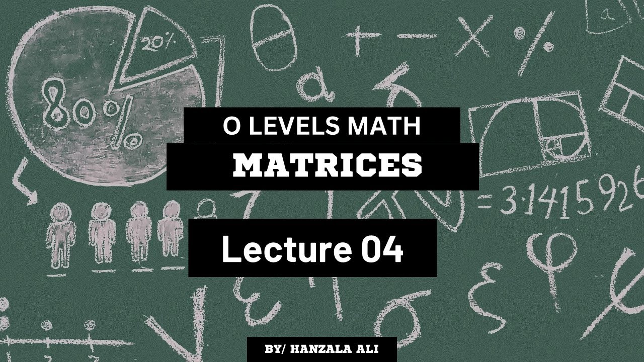 MATRICES PART 05 | O LEVELS MATH | INVERSE MATRIX | URDU/HINDI AUDIO - YouTube