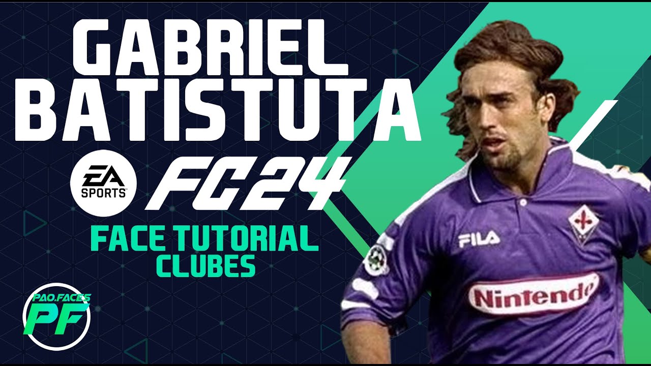 EA FC 24 GABRIEL BATISTUTA FACE Pro Clubs CLUBES PRO Face Creation - CAREER MODE - LOOKALIKE ...