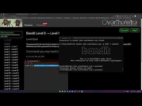 [CTF walkthrough] Bandit của OverTheWire Level 0 - 15 - YouTube