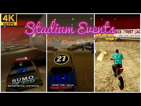 GTA Vice City : The Definitive Edition : Hyman Memorial Stadium Events (4K)