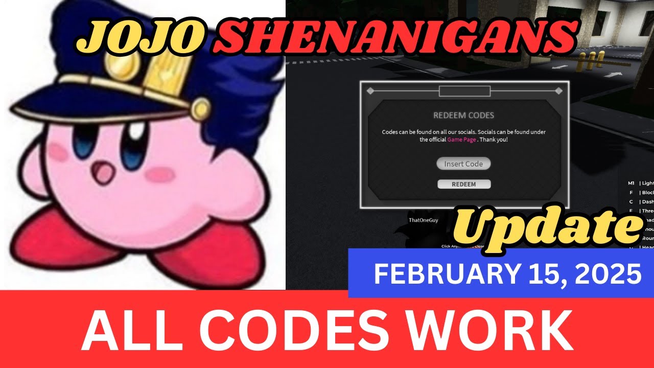 *ALL Codes Work* Jojo Shenanigans ROBLOX, FEBRUARY 15, 2025 - YouTube