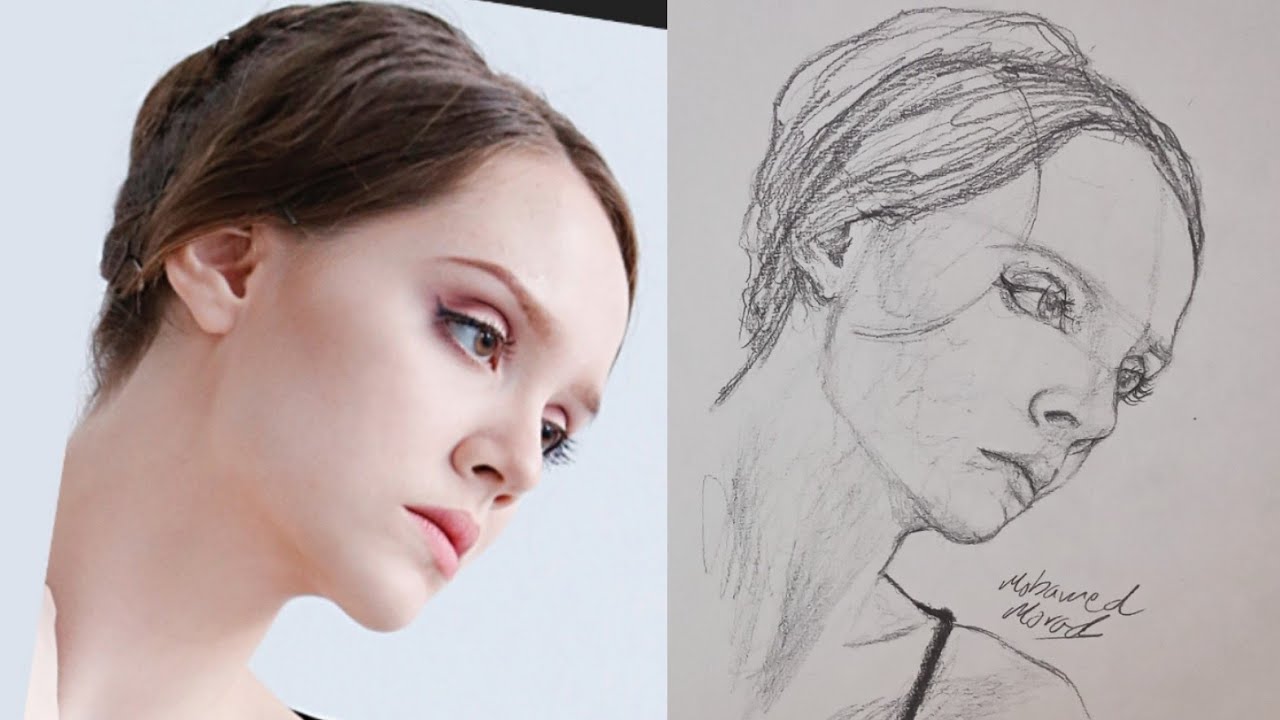 How to draw a face using the Loomis method - YouTube