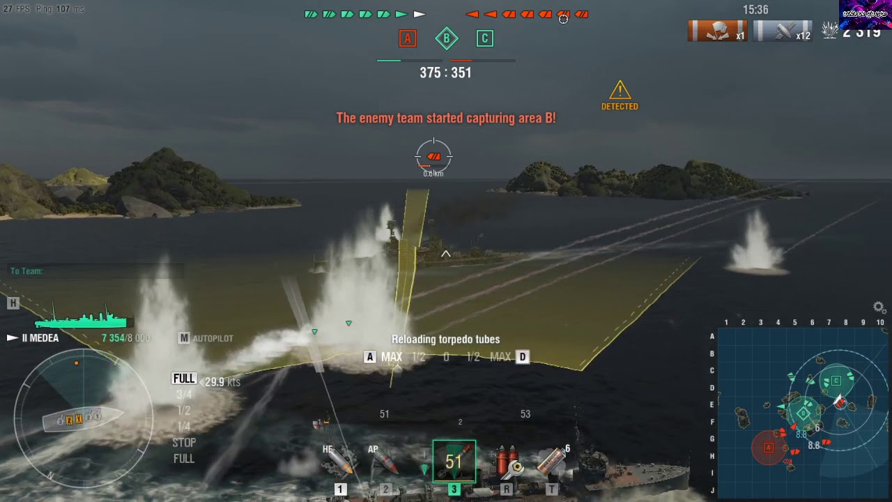 World of Warship USS Medea gameplay - YouTube