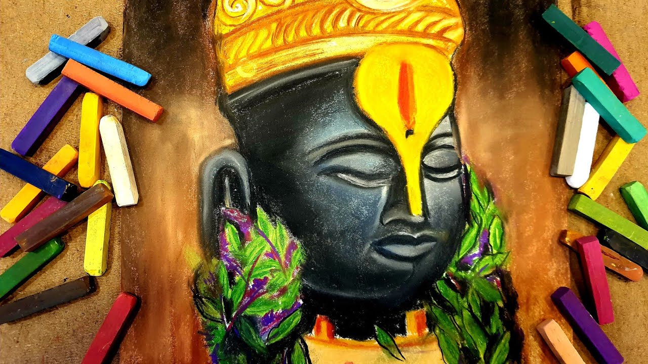 HOW TO DRAW GOD VITTHAL |GOD VITTHAL DRAWING WITH SOFT PASTELS - YouTube