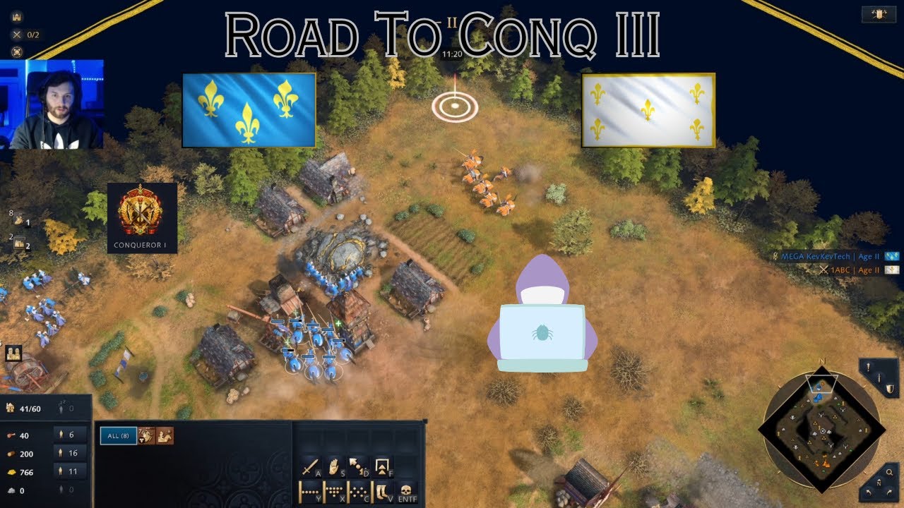 Road to Conq 3 (rage) vs Potential Map Hacker on King of the Hill #10 - AoE 4 - French vs JD ...