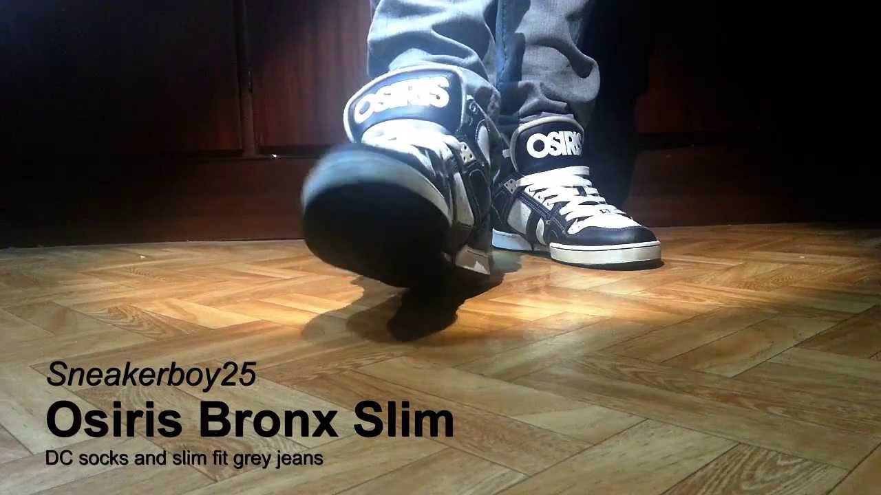 Osiris Bronx Slim DC socks Slim fit grey jeans - YouTube