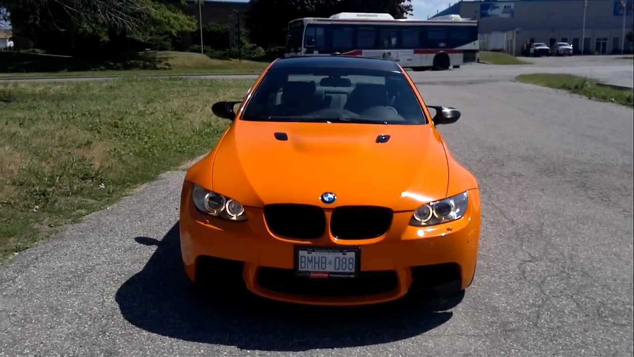 Restyle It - restyleit.ca - BMW M3 Orange Wrap - YouTube