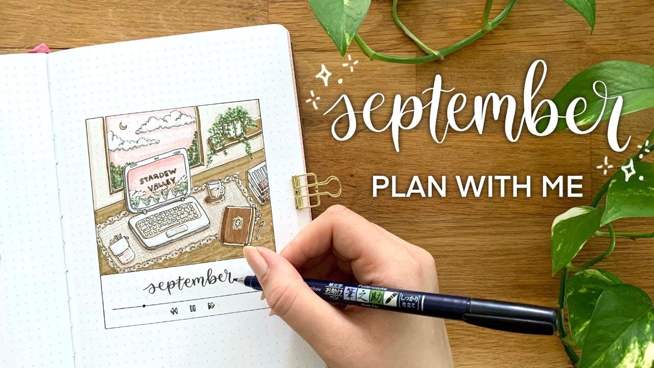 Plan With Me | 2022 September Bullet Journal Setup | Aesthetic Desk ...