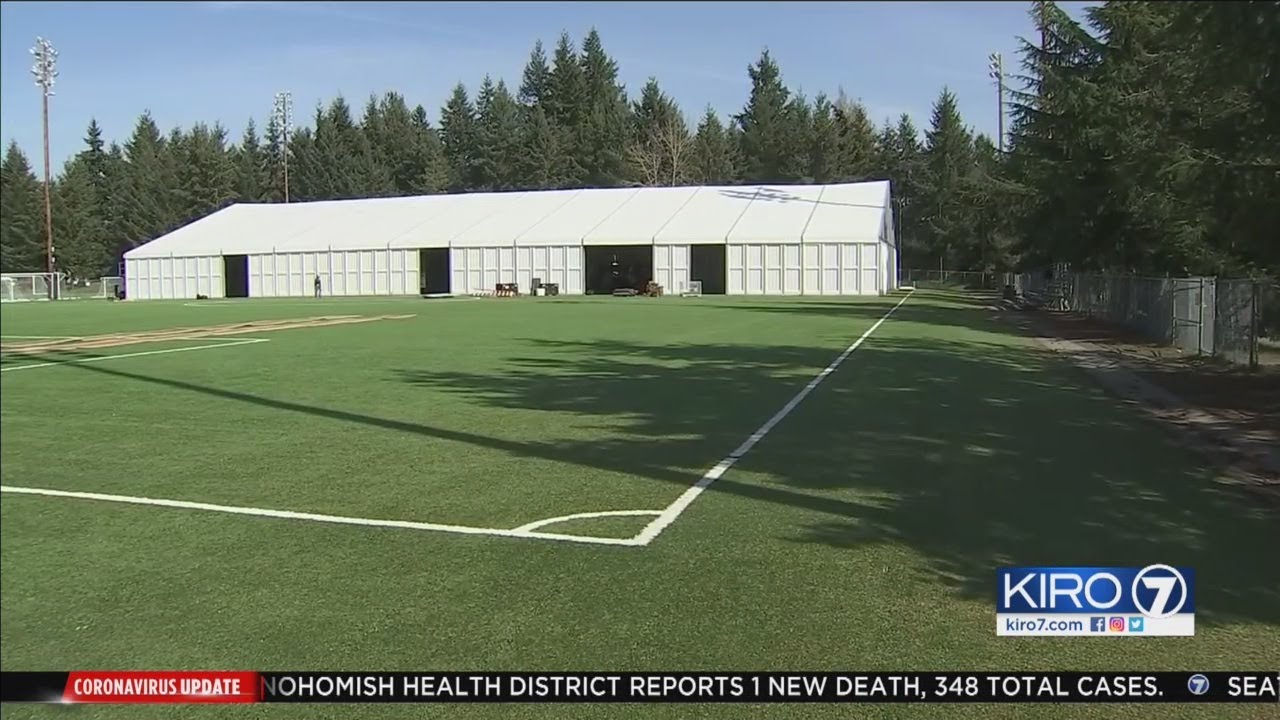 VIDEO: Temporary field hospital being built on Shoreline soccer field ...