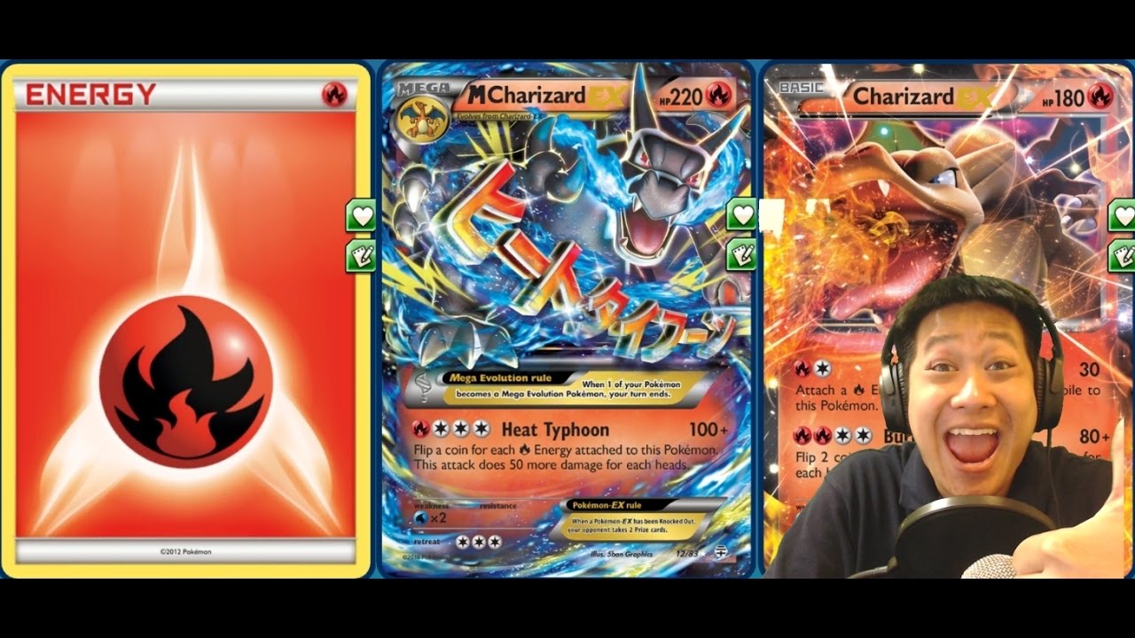 Black Mega Charizard Deck (X), Powerful 100-300 Heat Typhoon, Heavy ...