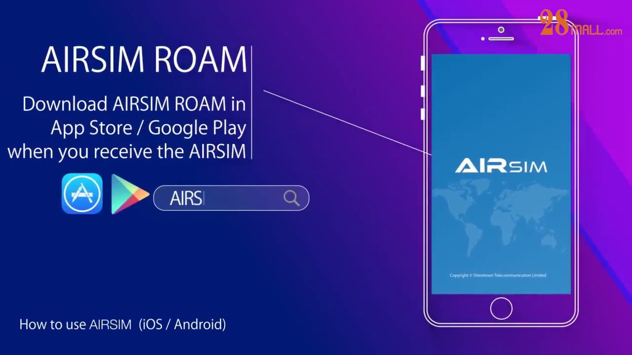 How to use AirSim Global Wifi Sim for iOS Android - YouTube