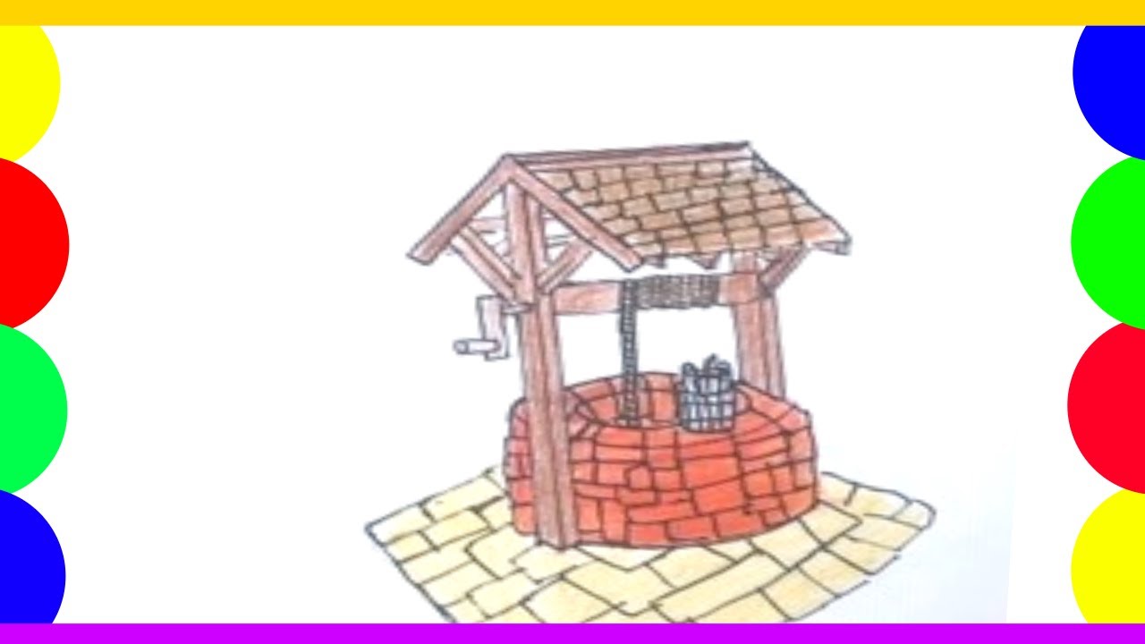 Old well drawing || how to draw well village well - YouTube