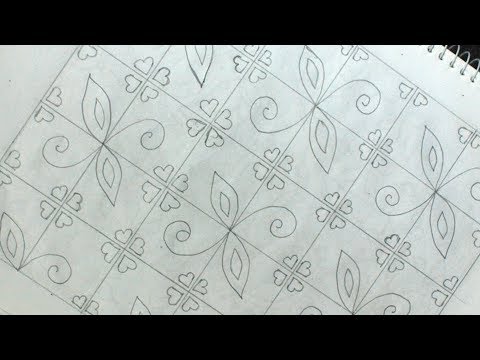 Easy Drawing Tutorial Nokshi katha Drawing-87| নকশী কাথার ডিজাইন ...