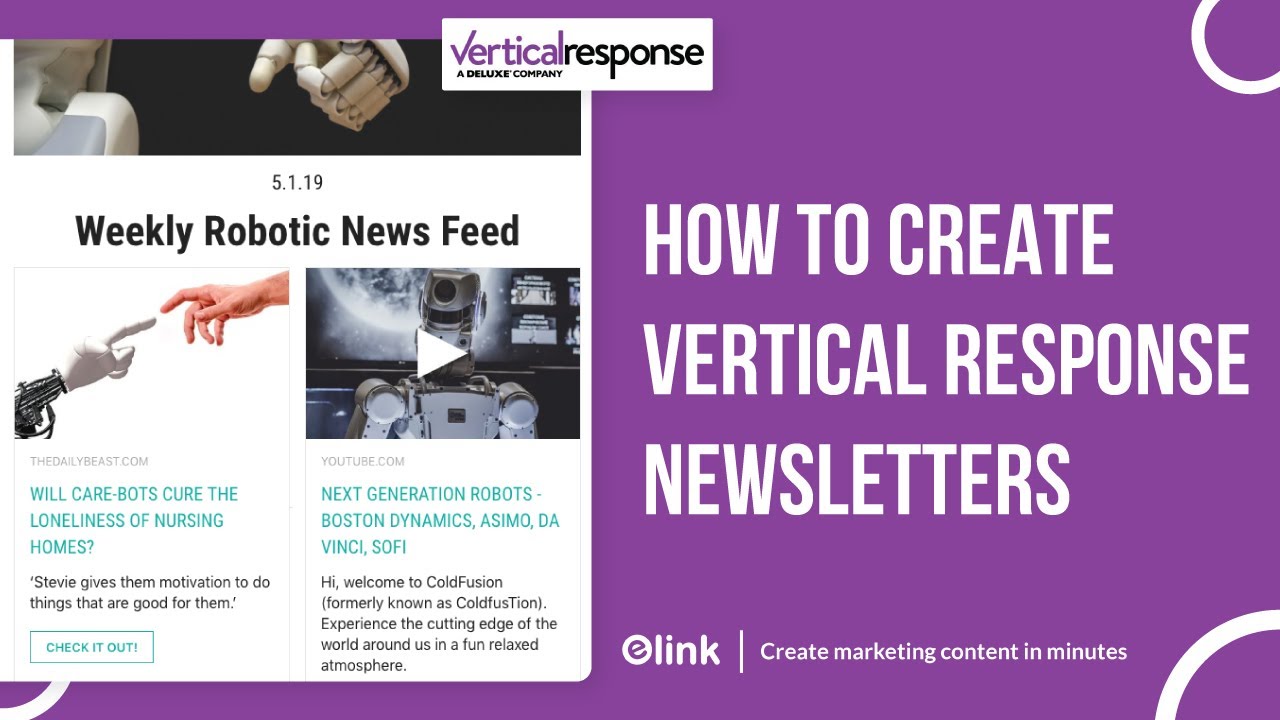 How to Create Vertical Response Email Newsletters in Minutes - YouTube