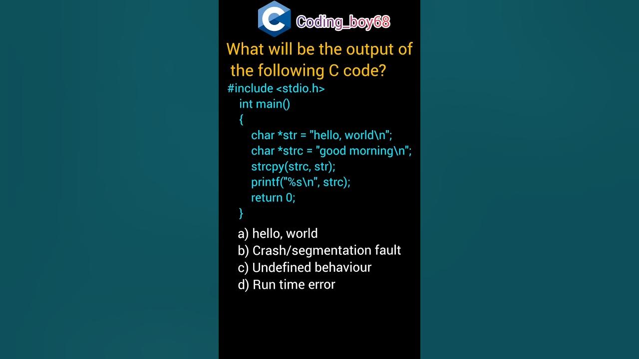 C programming questions | c language | DSA | #shorts #trindingshorts #coding#vrilshorts - YouTube