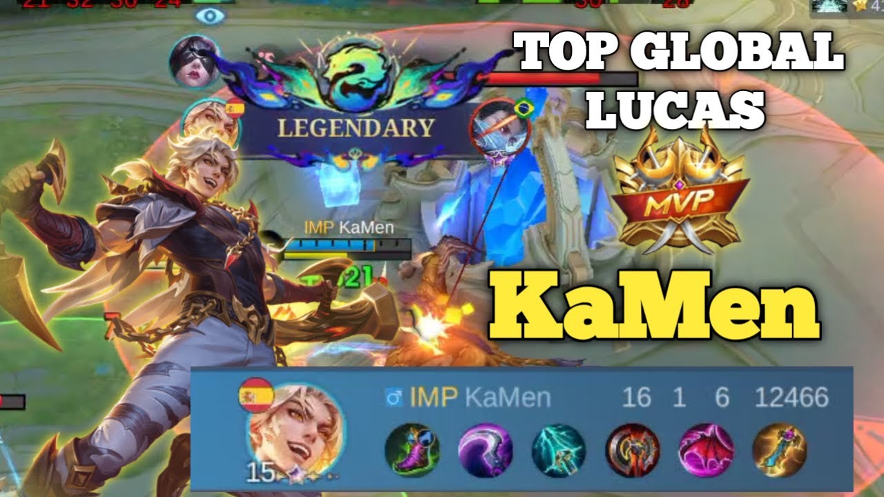 AMAZING GAMEPLAY FROM TOP GLOBAL LUCAS MOBILE LEGENDS #mlbb - YouTube